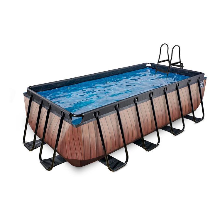 EXIT Stone Pool 400x200x100cm mit Sandfilterpumpe - grau (Neu und ...