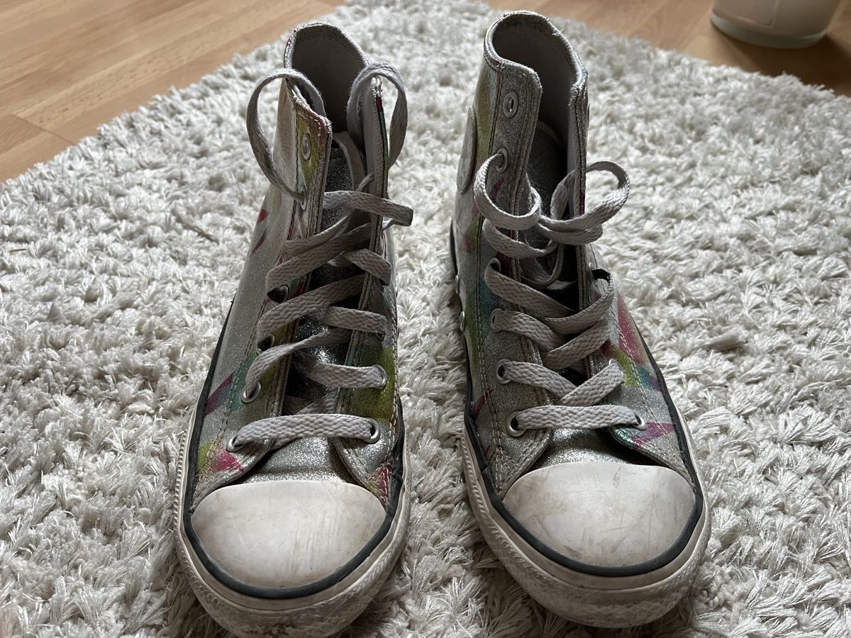 Converse All Stars High Cut, Gr. 35, Glitzer⚡️Top Zustand (Gebraucht ...