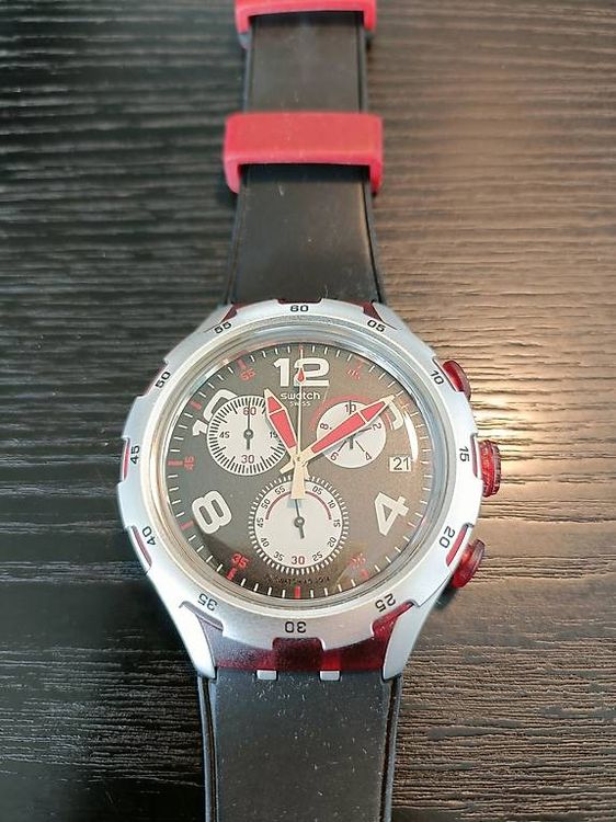 SWATCH IRONY X LITE RED WHEEL YYS 4004 2015 GEBRAUCHT | Kaufen auf Ricardo