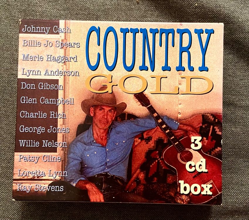 3 CDs Boxset • COUNTRY GOLD • Johnny Cash • Merle Haggard (Gebraucht ...