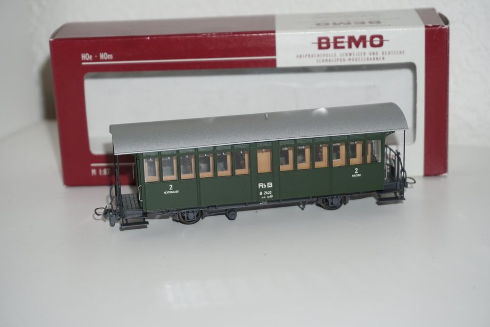 BEMO 3232 120 - RhB B 2140 Zweiachser grün H0m (Gebraucht) in Matten b. Interl für CHF 33 – mit ...