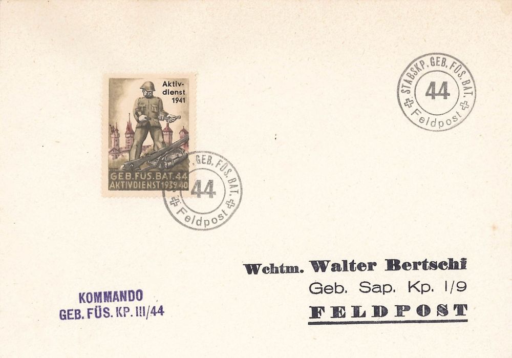 Feldpost mit ...... Infanterie (Gebraucht) in Bazenheid für CHF 5.5 – mit Lieferung auf Ricardo ...
