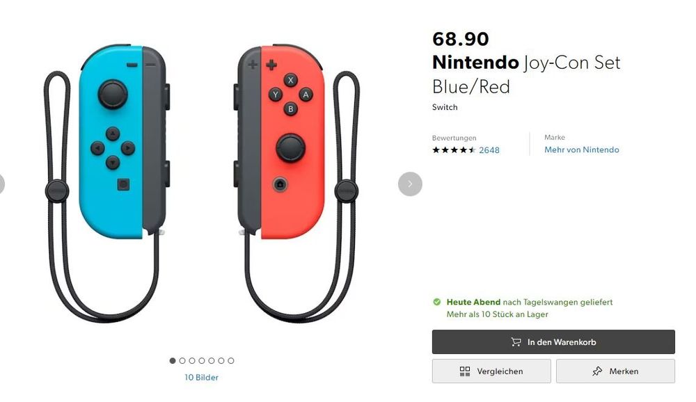 Nintendo Controller Joy-Con Set Blau Rot | Kaufen auf Ricardo