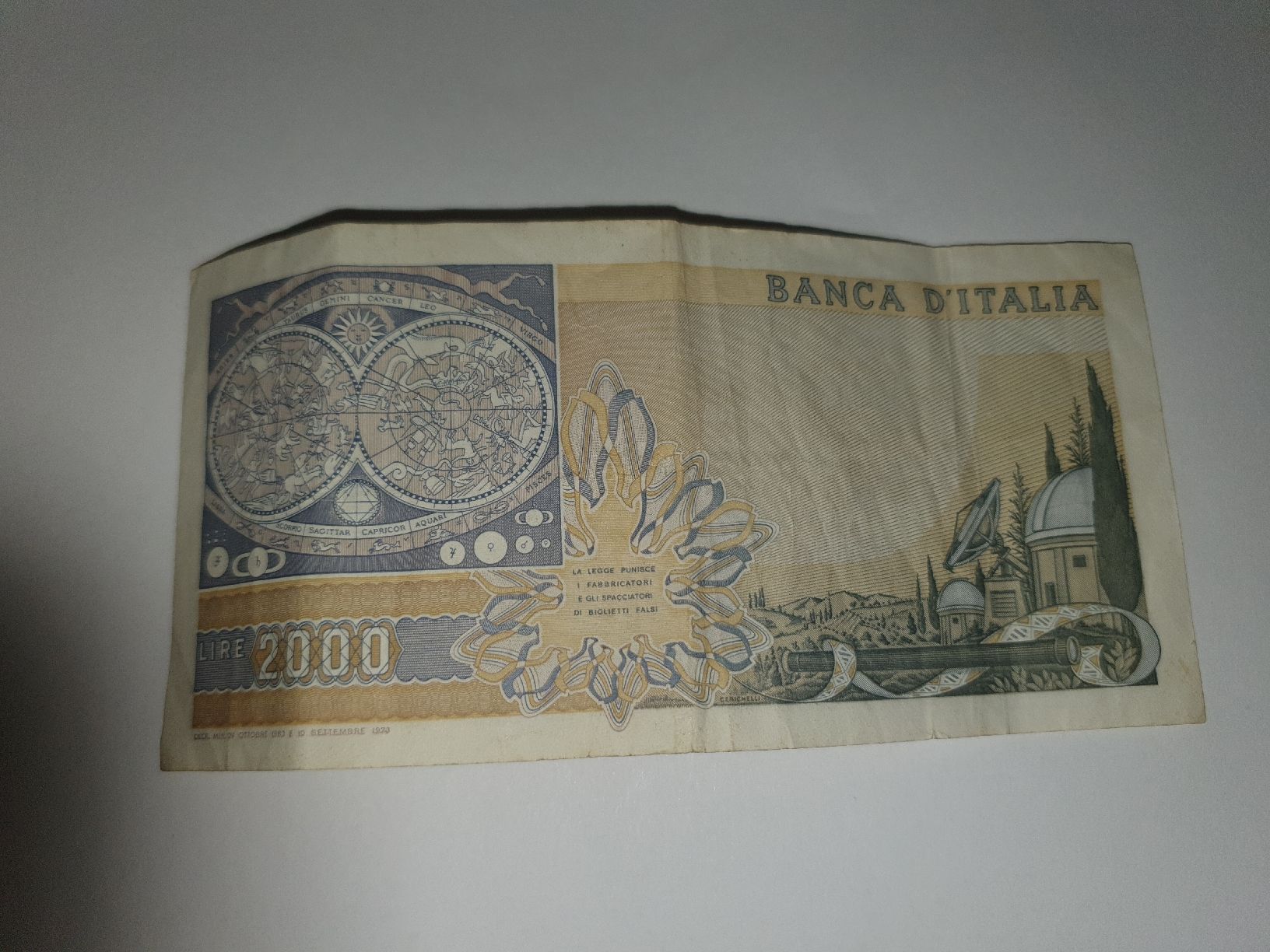 Billet de 2000 lires italiennes - Edition Galilée! (D'occasion) à Gland ...