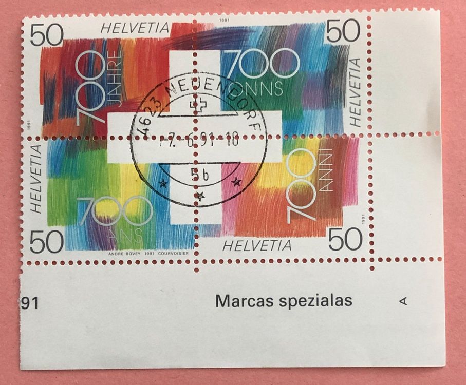 4 er Block Nr.807/808/809/810 (Gebraucht) in Aarau für CHF 0.7 – mit ...