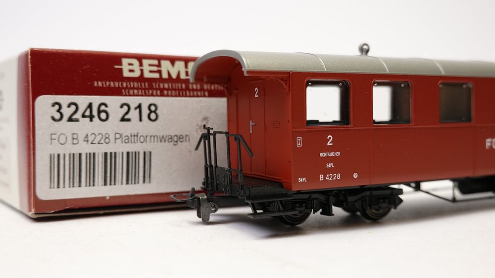 e8 Bemo 3246 218 FO Plattformwagen B rot | Kaufen auf Ricardo