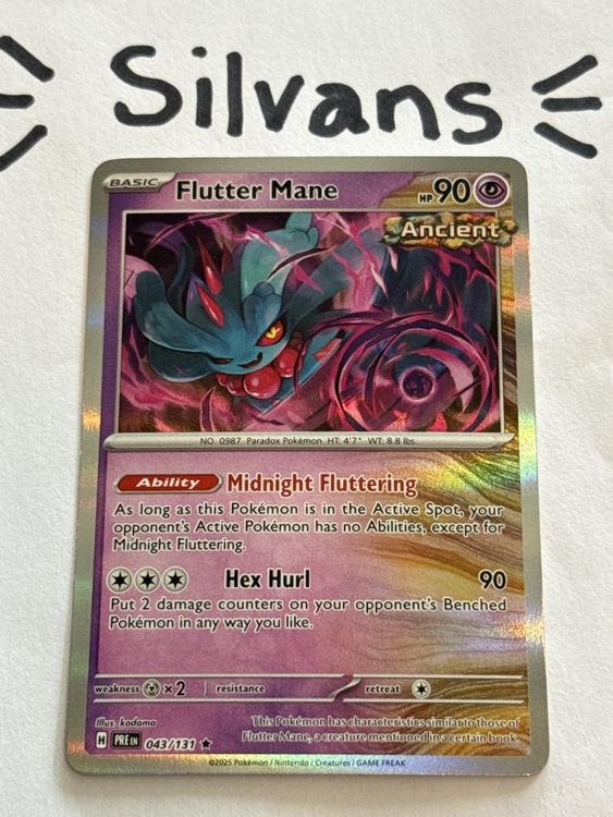 Flutter Mane Holo 043/131 Prismatic Evolutions Englisch (Neu (gemäss ...