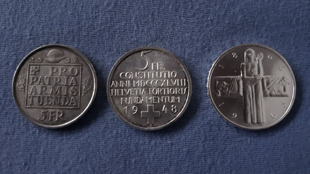 3x5 Fr Silber Gedenkmünzen 1936-1948-1963 ab nur 1 Fr !!! | Kaufen auf Ricardo