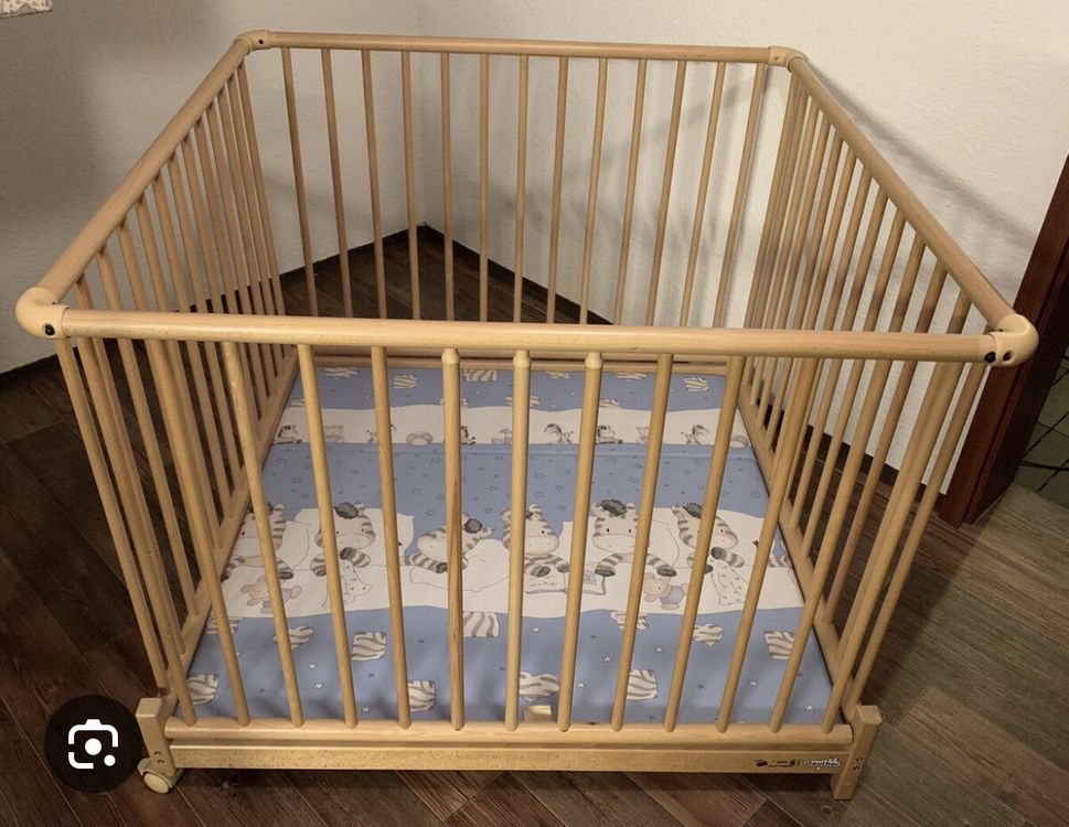 Wooden Playpen, Foldable, With Wheels (Gebraucht) in Adliswil für CHF ...