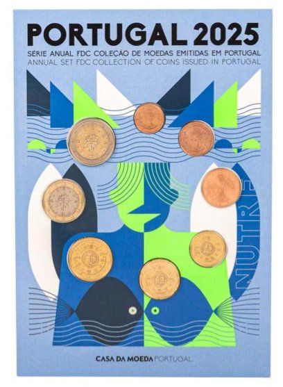 SET euro Portugal 2025 8 pièces 1 centimes à 2 € FDC (Neuf avec ...