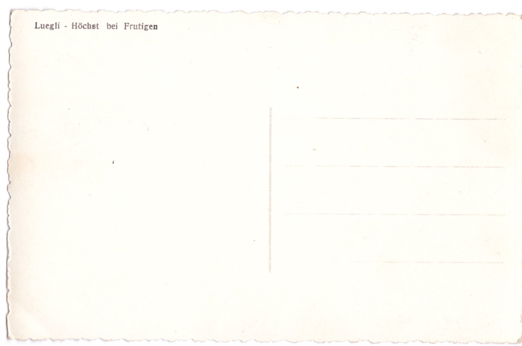 Heimat BE: AK Berghaus Luegli, Höchst bei Frutigen um 1950 (Neu (gemäss ...
