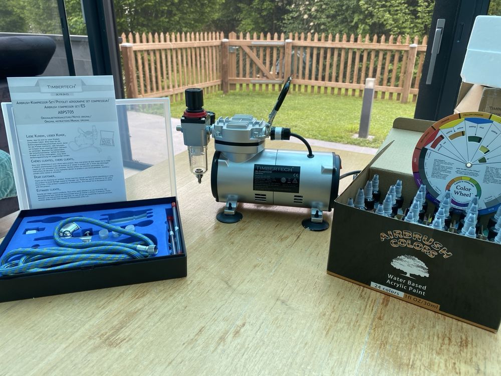 Timbertech Airbrush Set ABPST05 mit Farben, neu (Neu und ...