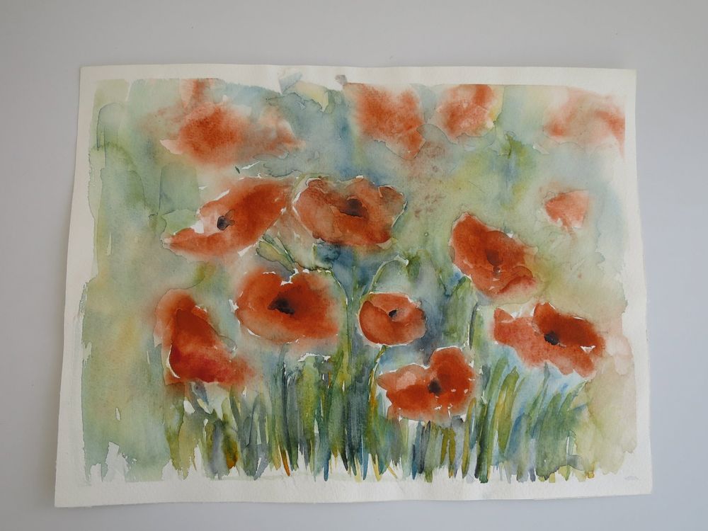 Aquarell Mohnblumen (Gebraucht) in Zürich für CHF 23 – mit Lieferung auf Ricardo kaufen