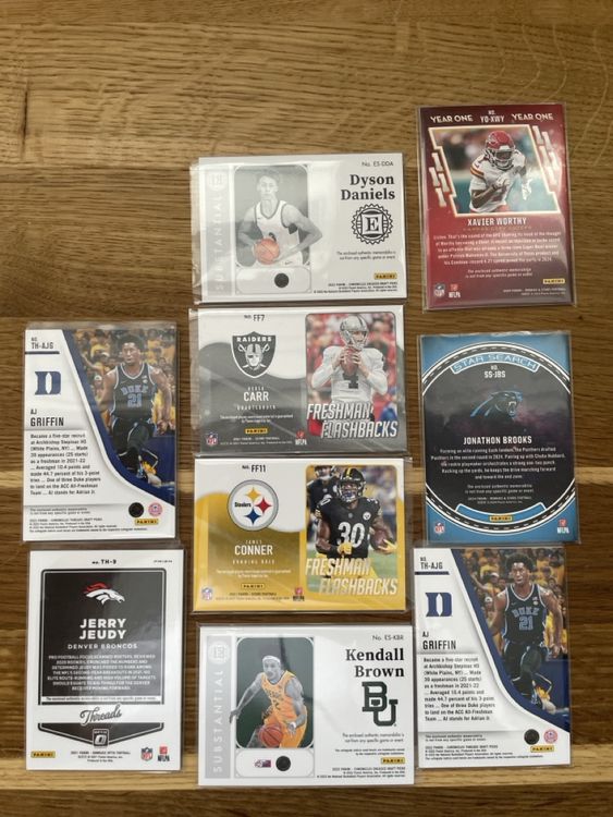 Lot of 8 Sports Cards patches: Football & Basketball Relics (Neu ...