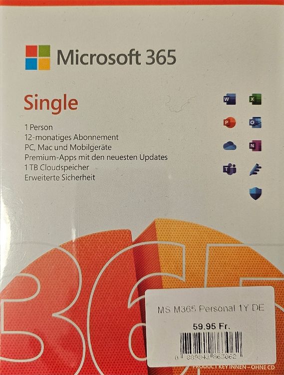 Microsoft 365 Single 1 Jahr | Kaufen auf Ricardo