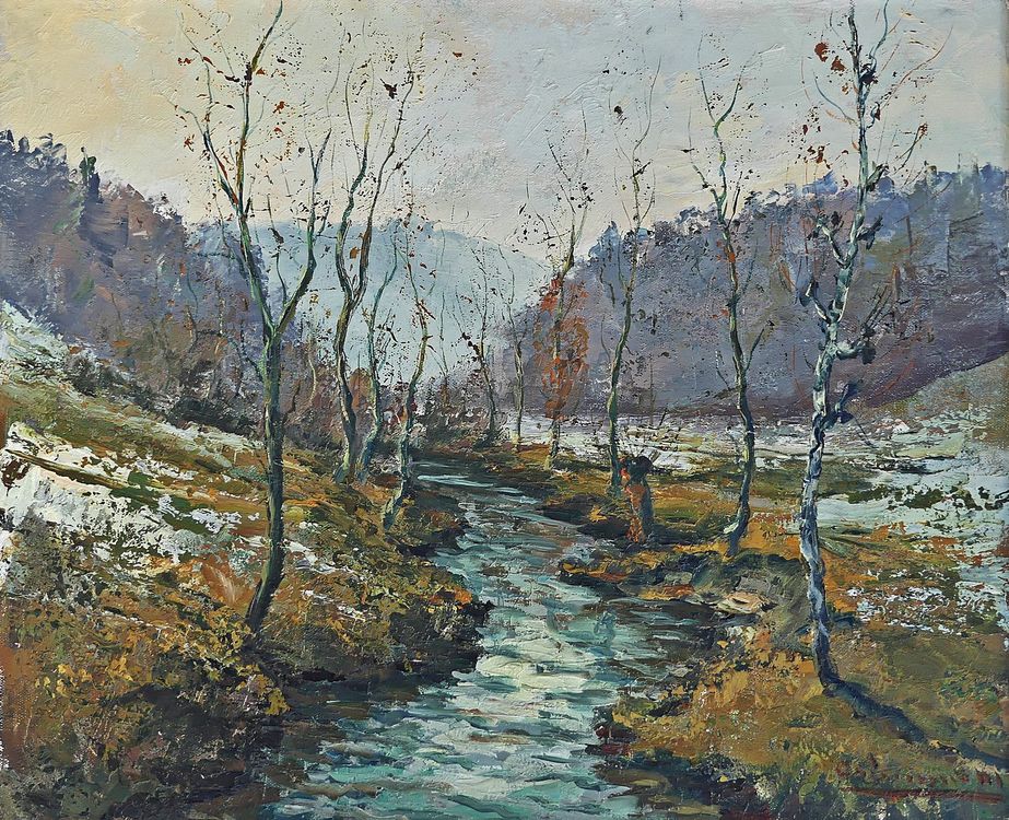 Max CLEMENT (1912-1995) - Ölgemälde Winterlandschaft! (Gebraucht) in ...