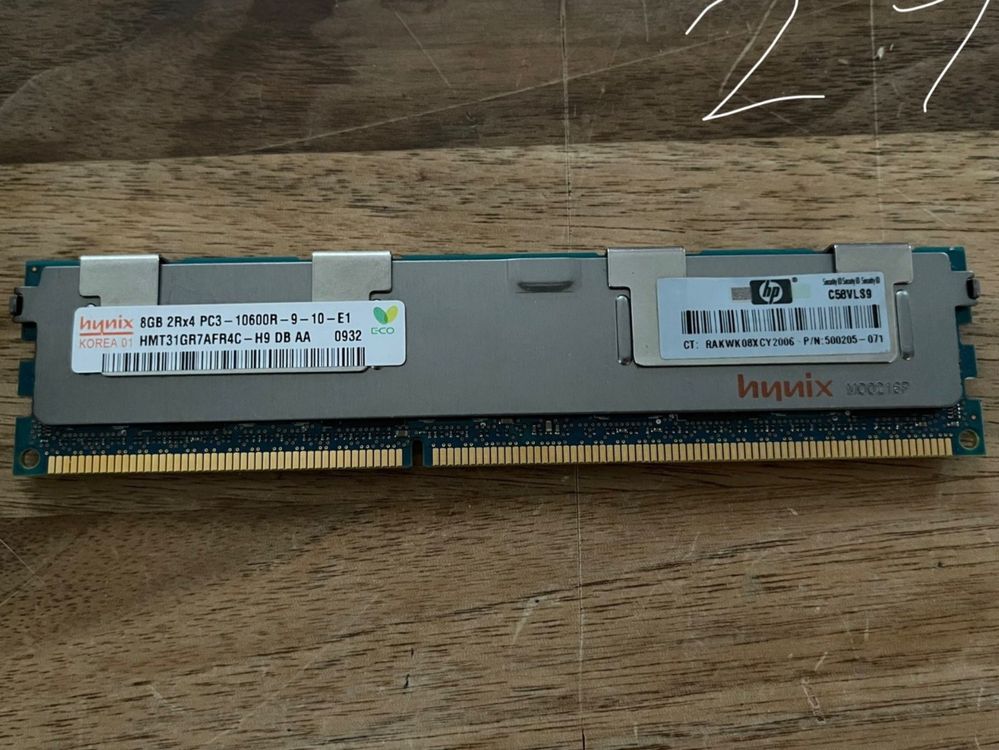 HP 8GB 2Rx4 PC3-10600R ECC RAM (21Stk.) (Gebraucht) in Rorschach für ...