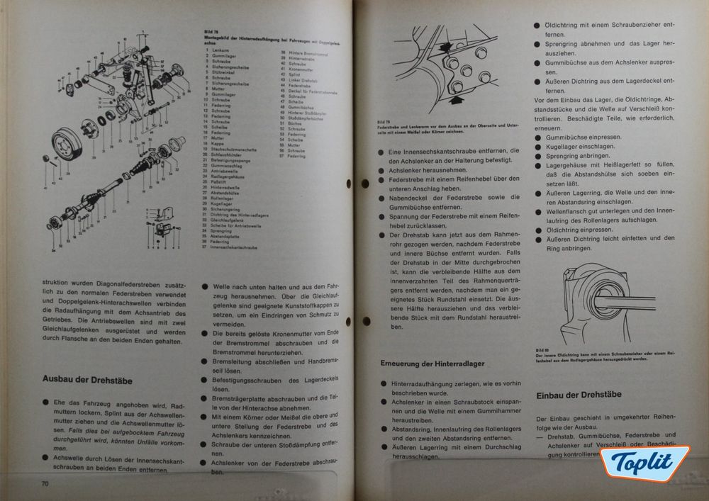 ANLEITUNG BUCHELI - VW T1 - TRANSPORTER / BUS - BAND 202 (Gebraucht) in ...