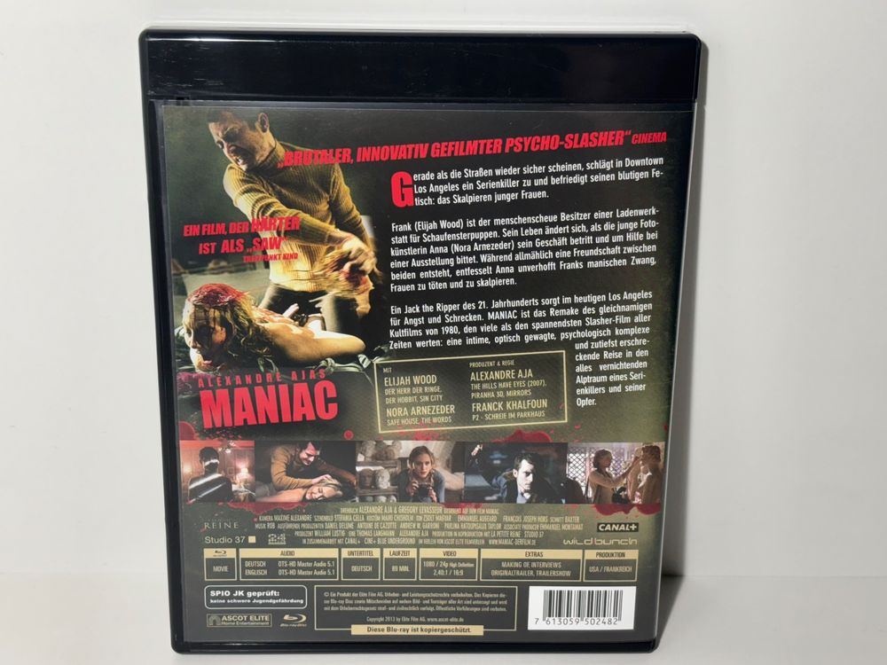 Maniac Blu Ray Uncut (Gebraucht) in Wilderswil für CHF 7.9 – mit ...