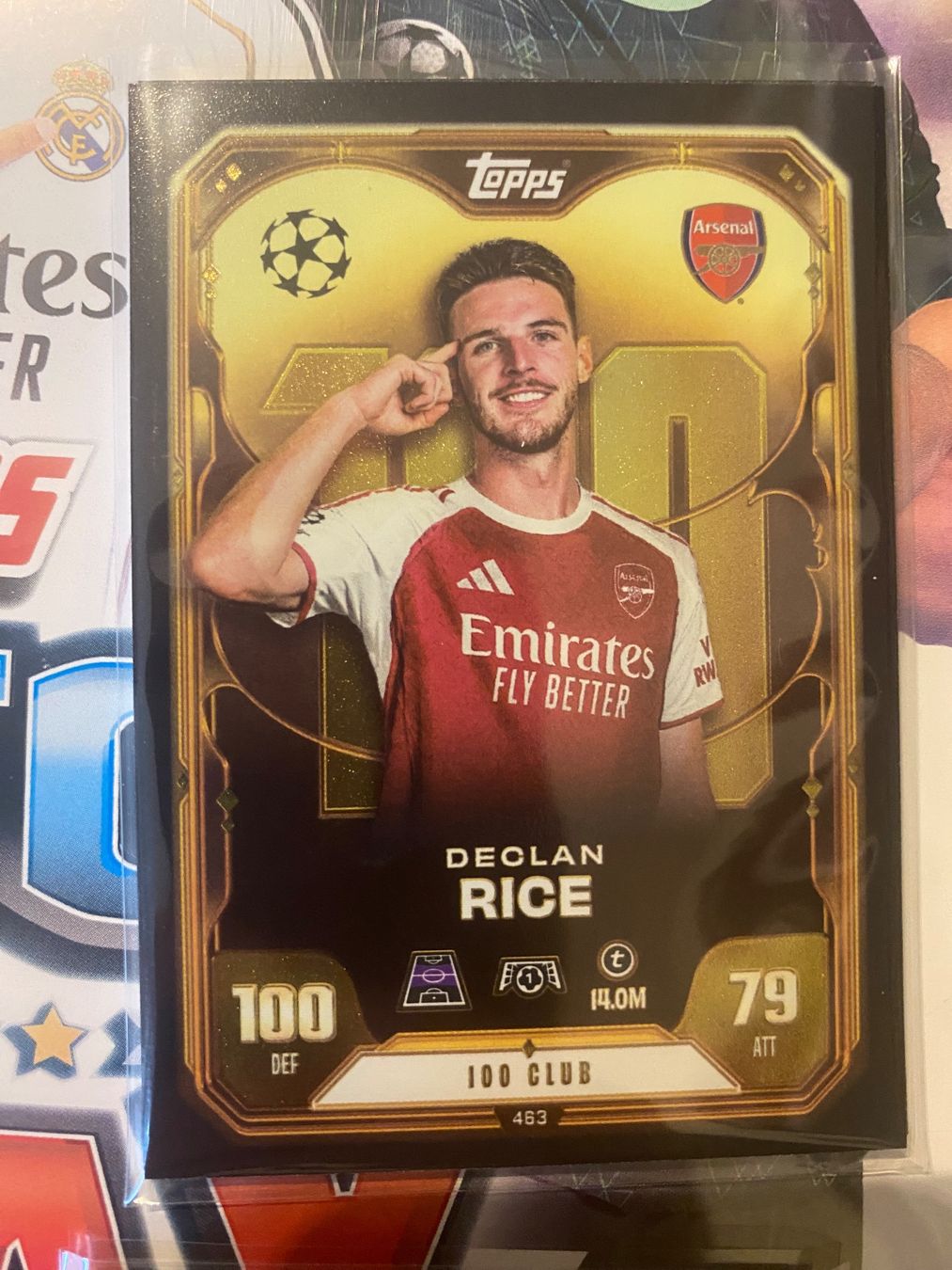 Topps Match Attax 25/26 100 Club Rice 463 (Neu (gemäss Beschreibung ...