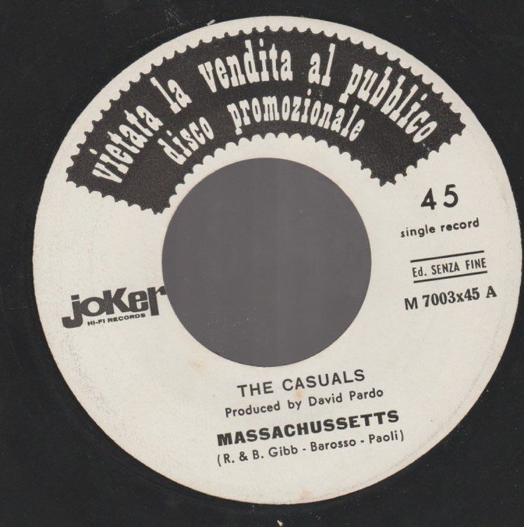 7 " CASUALS THE MASSACHUSSETTS / JENNIFER BROWN juke box pro (Gebraucht ...
