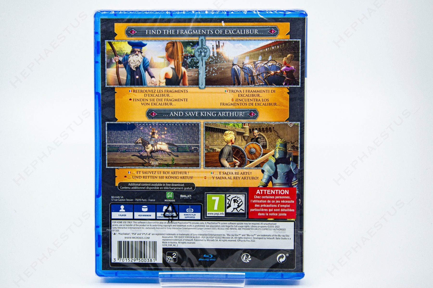 The Quest For Excalibur - Puy Du Fou PS4 NEU&OVP (sealed) (Neu und originalverpackt) in ...