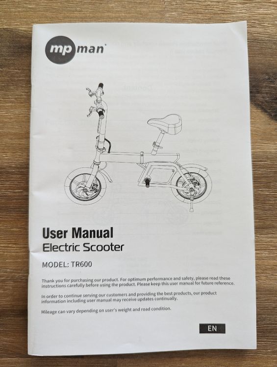 mpman TR600 Elektroroller | Kaufen auf Ricardo