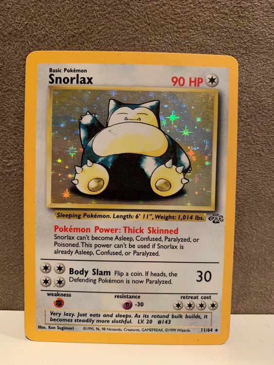 Pokemon Snorlax / Relaxo Holo Jungle ENG 11/64 (Gebraucht) in ...