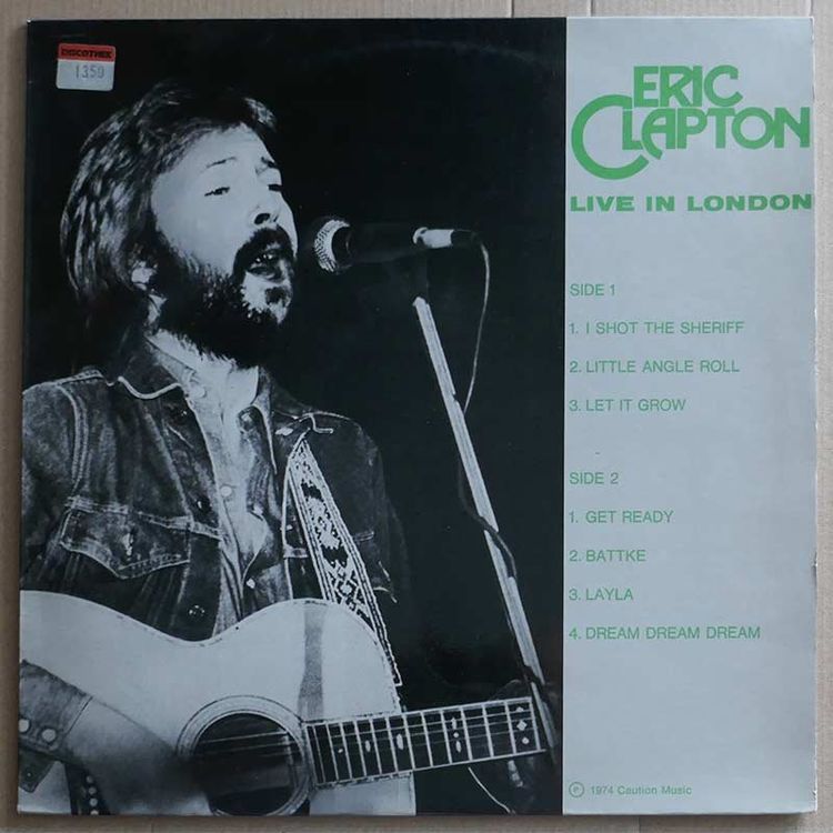 Eric Clapton - Live In London - Unofficial Release - Bootleg | Kaufen ...