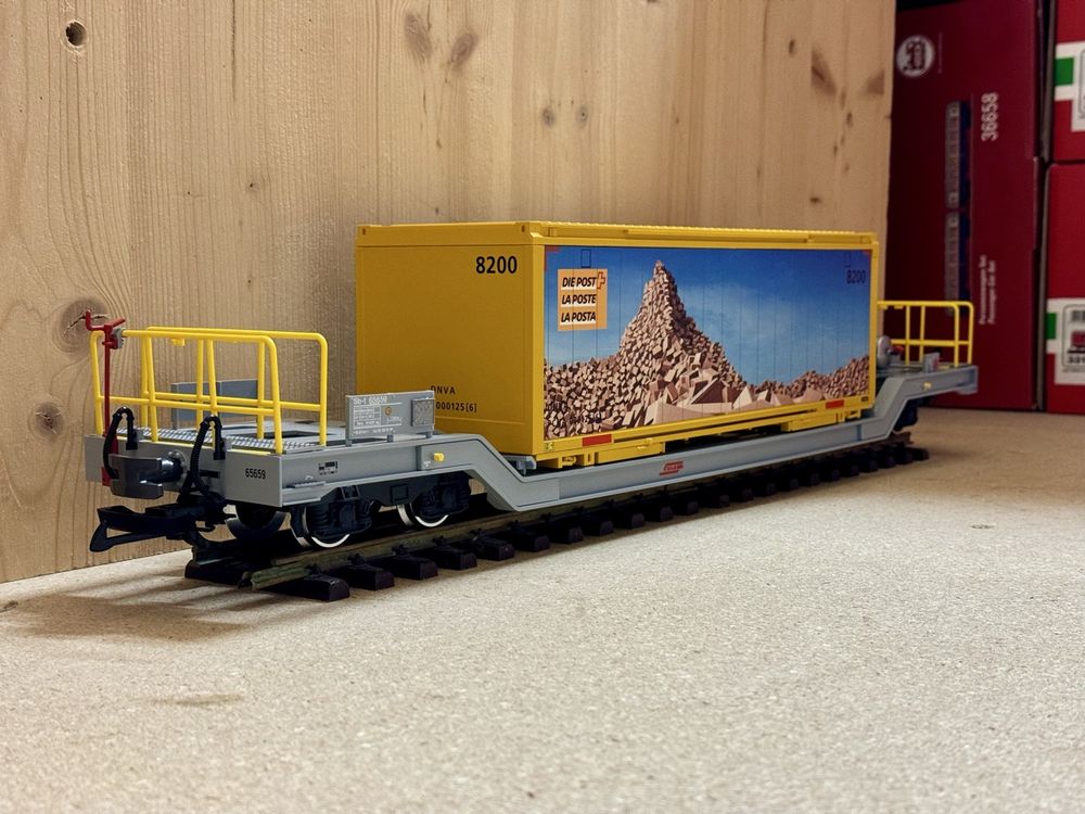 LGB RhB wagon container post (Neu (gemäss Beschreibung)) in Ballaigues ...