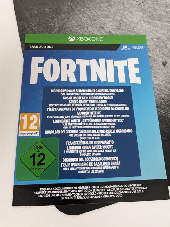 Fortnite Rogue Spider Knight 2000 V Bucks Pack Xbox One Kaufen