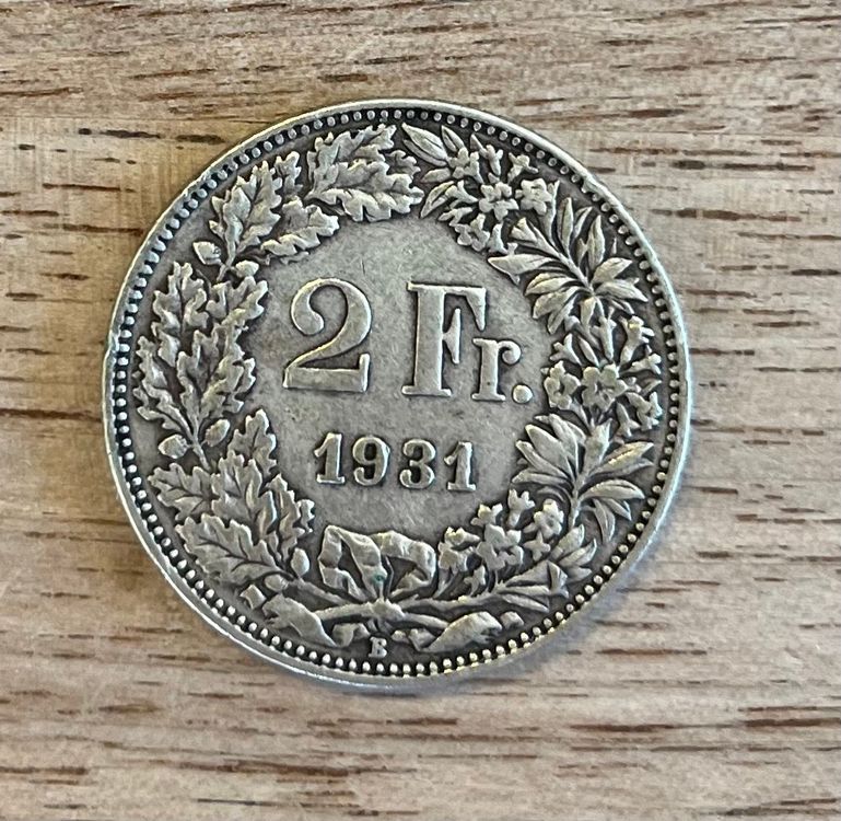 2 Franken Münze 1931 (Gebraucht) in Merlischachen für CHF 5 – nur Abholung auf Ricardo kaufen