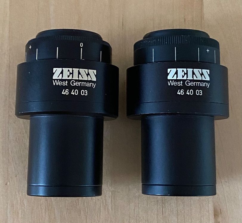 Zeiss 2x Oculaires Zeiss W10x/25 pour Mikroskope Microscope (Gebraucht ...