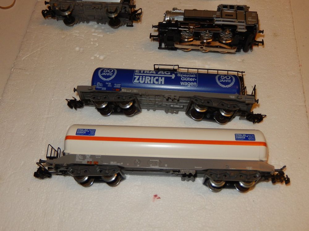 O54 Märklin Primex H0. silber Dampflok 3000er mit 3 Wagen (Neu (gemäss ...