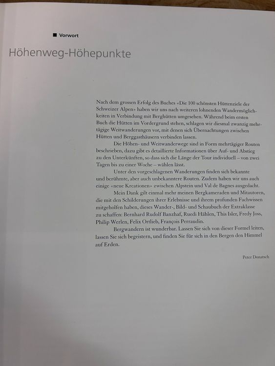 Von Hütte zu Hütte in den Schweizer Alpen (Gebraucht) in Jona für CHF 6 ...