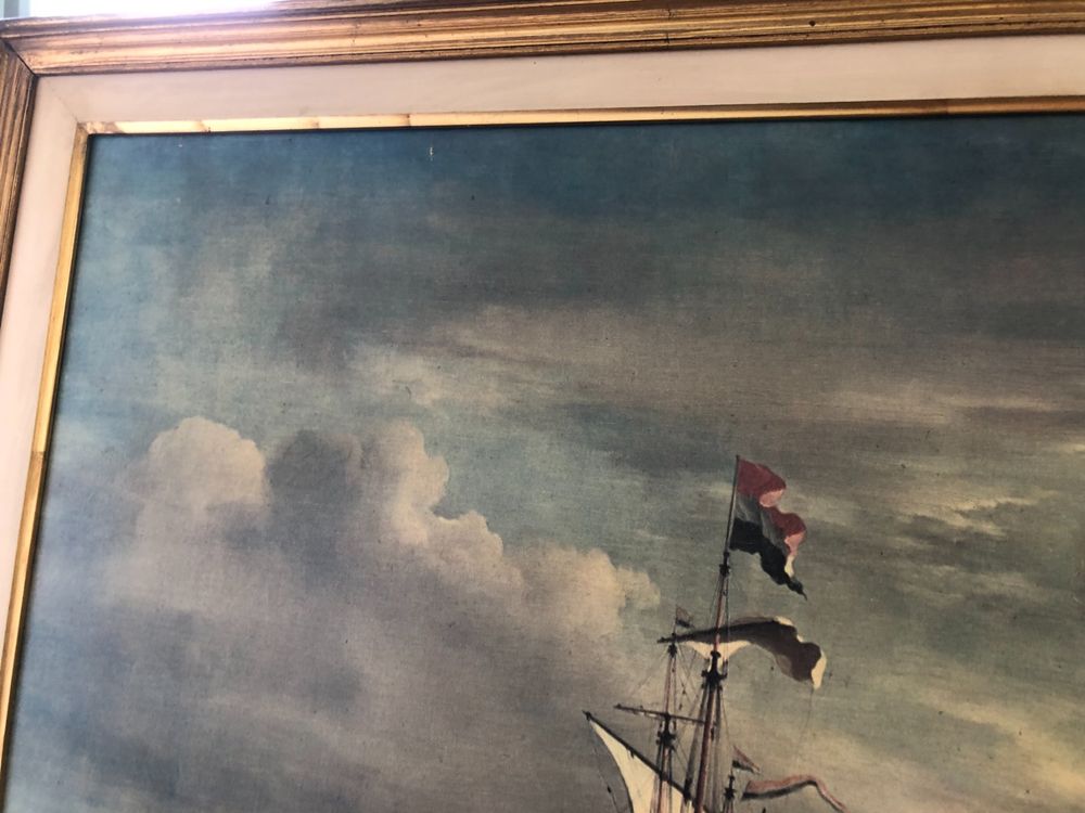 grosses Ölgemälde (ca. 110x149 cm) historische Schiffe | Kaufen auf Ricardo