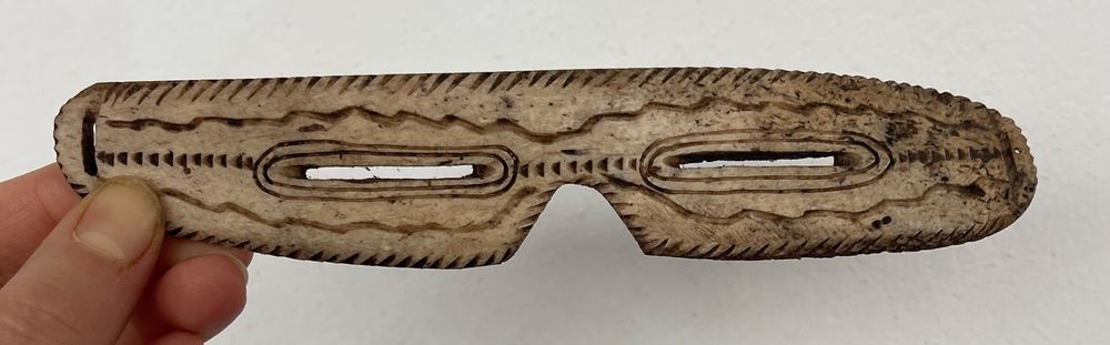 alte Eskimo Indianer Inuit Schneebrille Brille Länge 18 cm | Kaufen auf ...