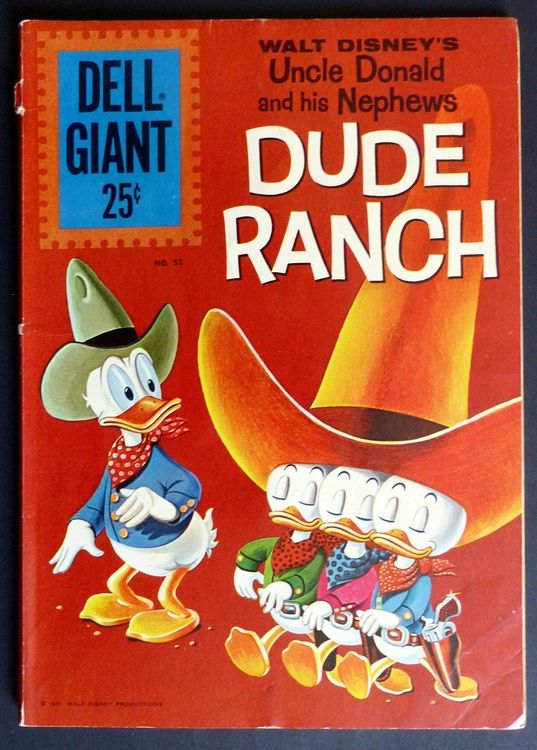 1961 WALT DISNEY GIANT #52 DUDE RANCH DONALD DUCK IN ENGLISH (Gebraucht ...