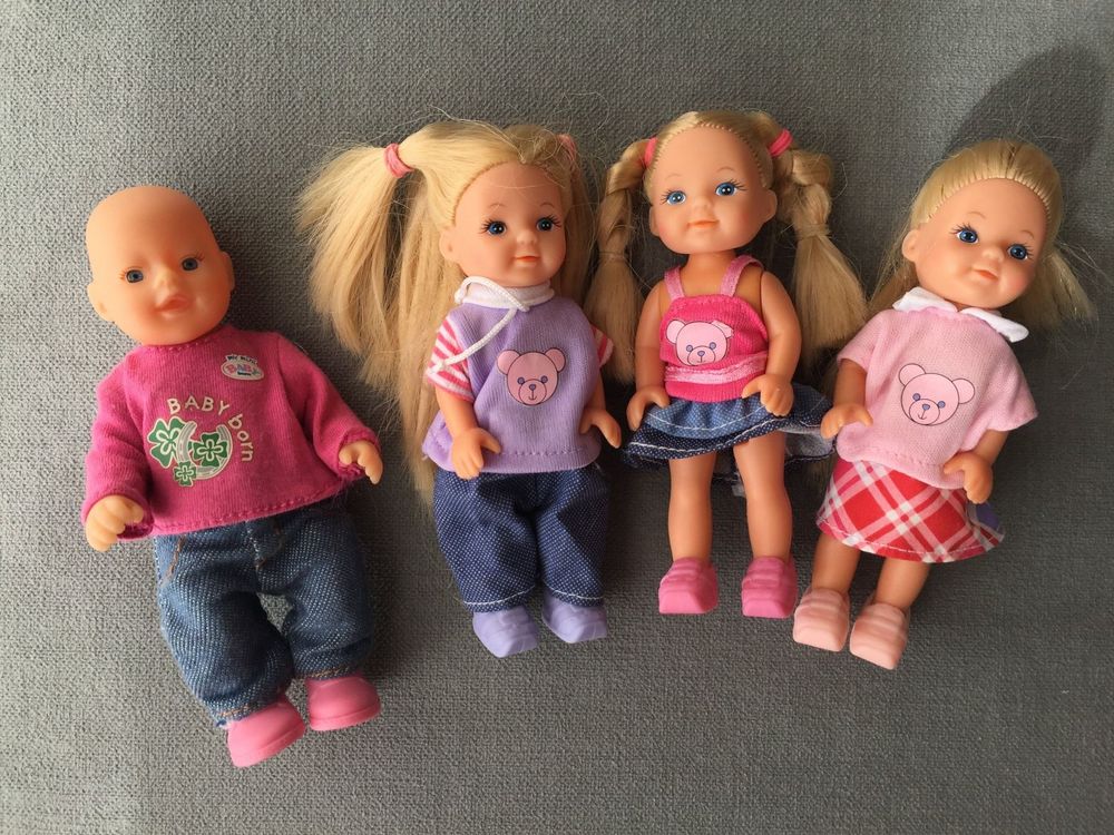 vier Mini Puppen (1 Baby Born / 3 Simba) (D'occasion) à St. Urban pour ...