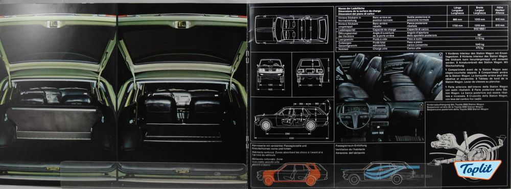 PROSPEKT - TOYOTA - CORONA 2000 Mk II - TYP X10 - AB 07.1972 (Gebraucht ...