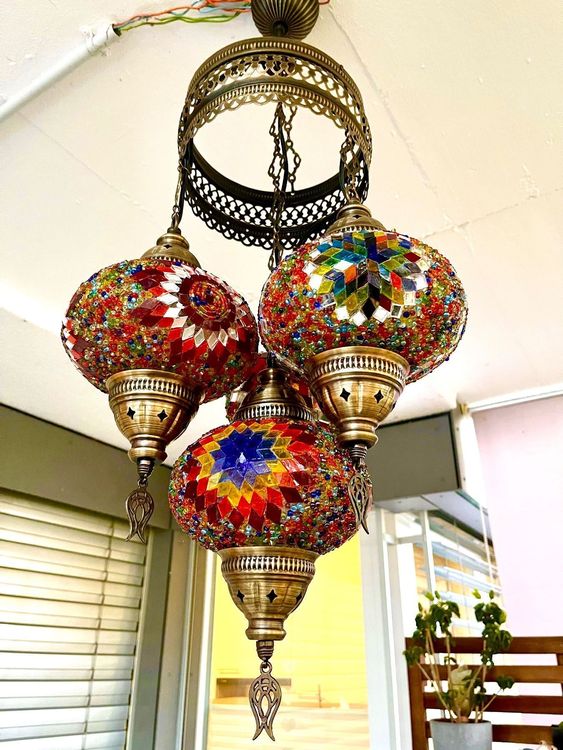 orientalische marokkanische bzw. türkische Glas Mosaik Lampe | Acheter sur Ricardo