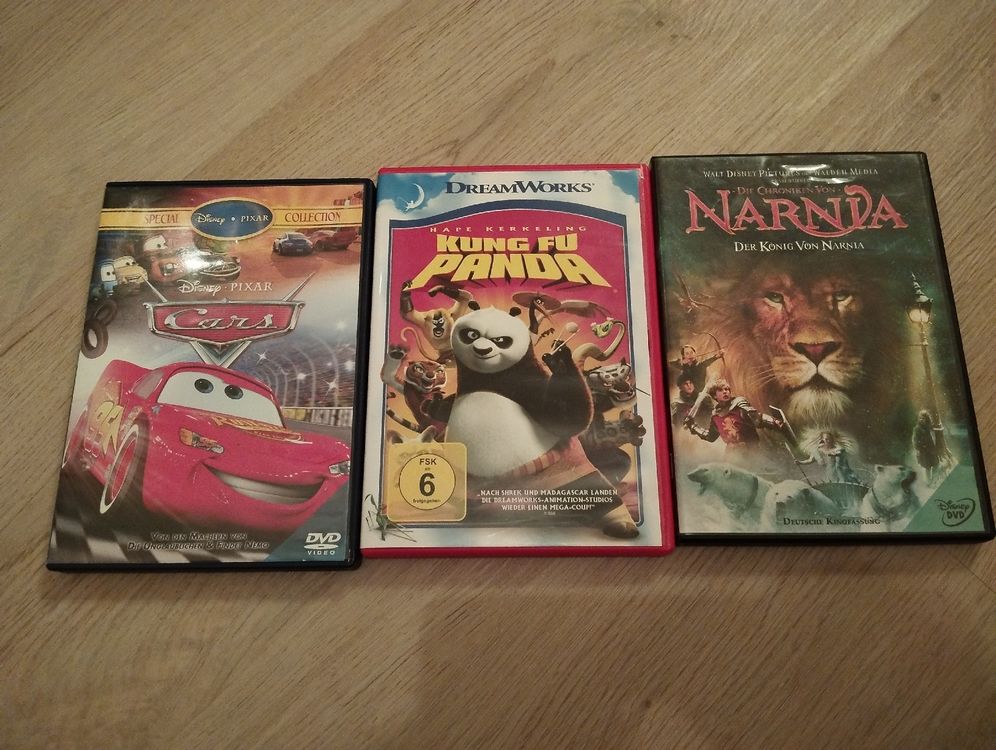 3x Kinder DVD's: Cars, Kung-Fu Panda, Chroniken von Narnia (Gebraucht ...