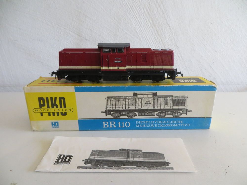 Piko H0: Diesellok BR 110 der DR, GS, EM 18 rot, OVP (Gebraucht) in St.Gallen für CHF 1 – mit ...
