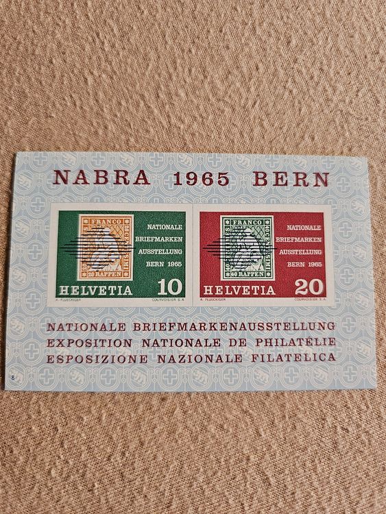 Sonderblock NABRA 1965 Bern postfrisch🇨🇭 (Gebraucht) in Brienz BE für ...