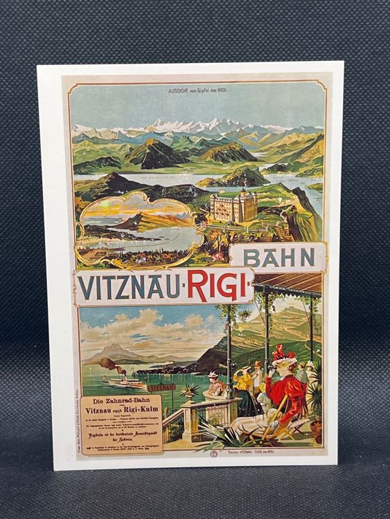 Ansichtskarte: Plakat für Vitznau - Rigi - Bahn, 1899 | Kaufen auf Ricardo