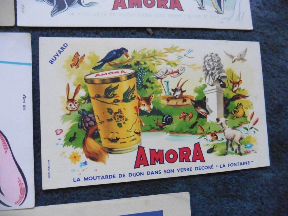 AMORA,Senf,Leberpain,6 antike Werbe-Grafiken,Eskimo,Tiere | Kaufen auf ...