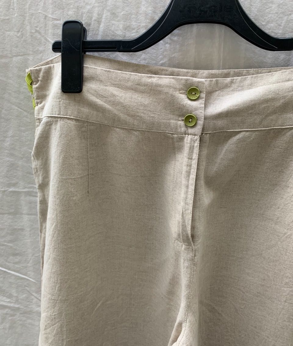 Superbe pantalon large GUDRUN SJÖDÉN 46%lin broderies t.L (D'occasion ...