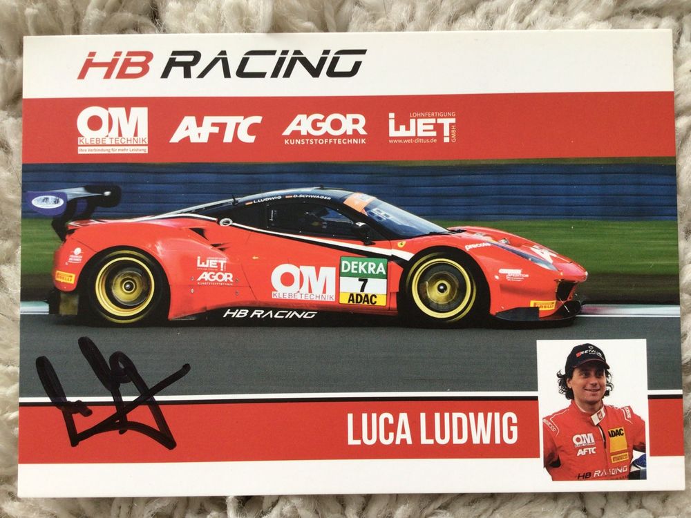 Luca Ludwig Original Autogramm HB Racing Ferrari 488 GT3 | Kaufen auf ...