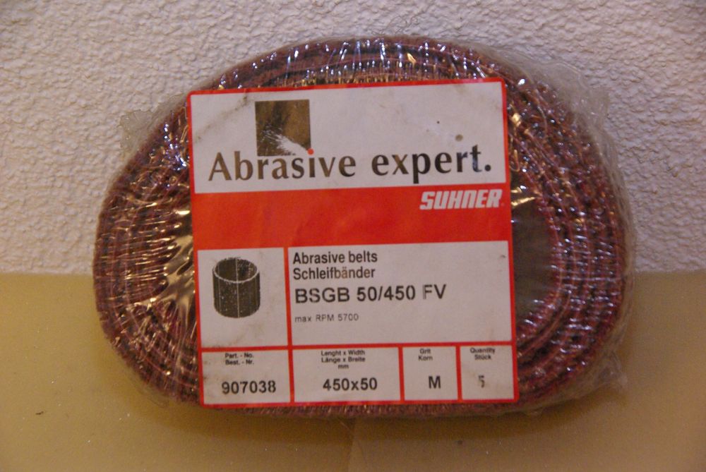 SUHNER Schleifbänder BSGB 50/450 FV - (5Stk.) (Neu und originalverpackt ...