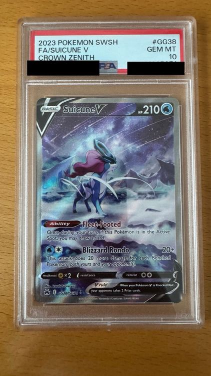 Pokémon Suicune VSTAR GG38 – PSA 10 Gem Mint – Crown Zenith (Neu (gemäss Beschreibung)) in ...